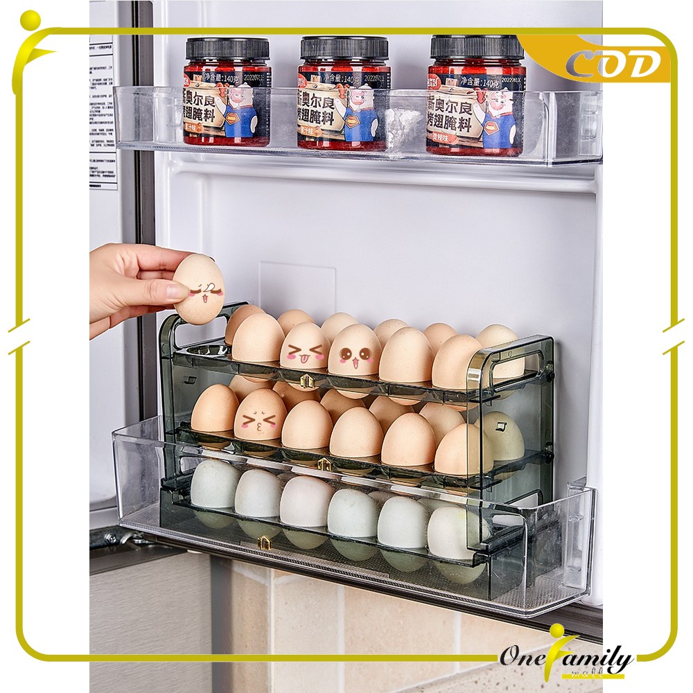 Jual ONE-C725 Tempat Telur 36 Lubang Sekat / Rak Penyimpanan Telur 3 ...