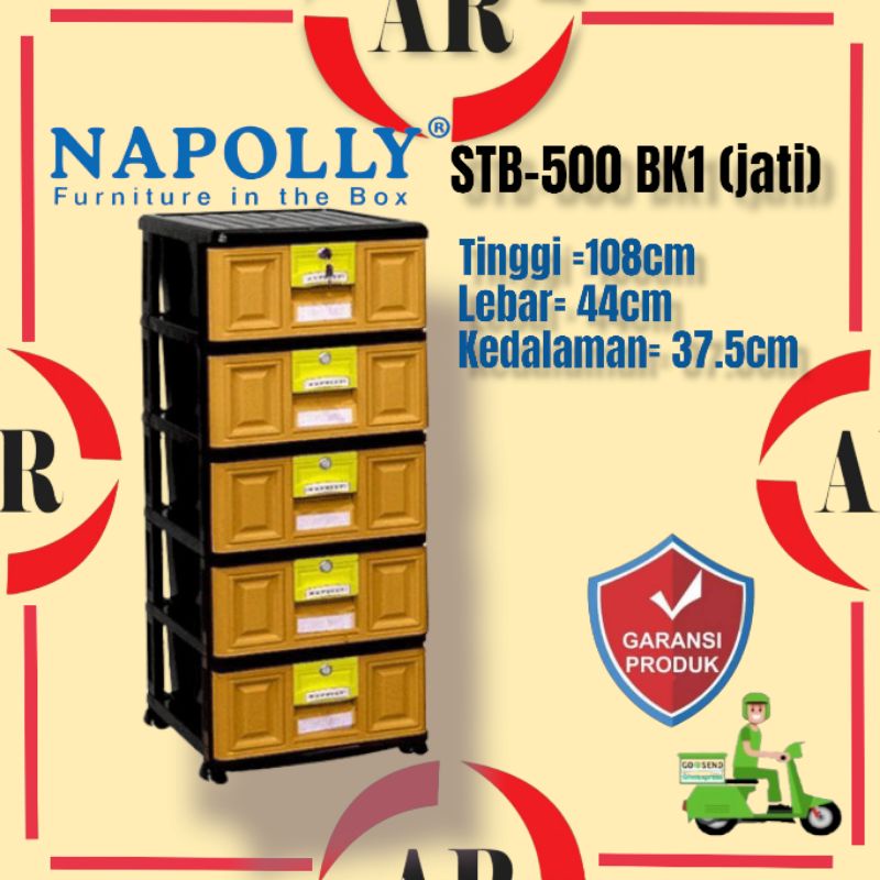 Jual LEMARI LACI NAPOLLY/STB-500 BK1 | Shopee Indonesia