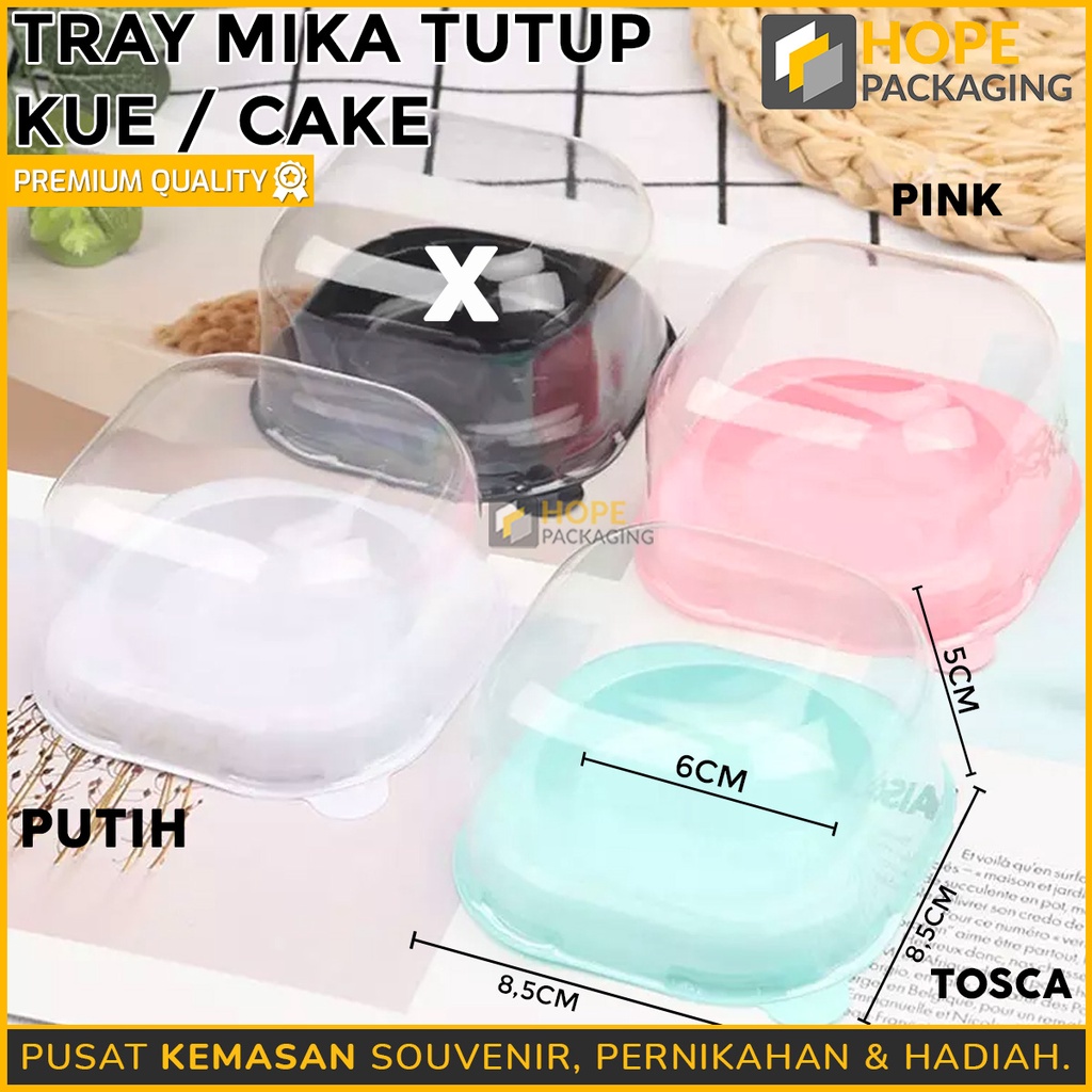Jual [Harga / 5 Pcs ] Tray Mika Kue + Tutup / Tempat Pudding / Box ...