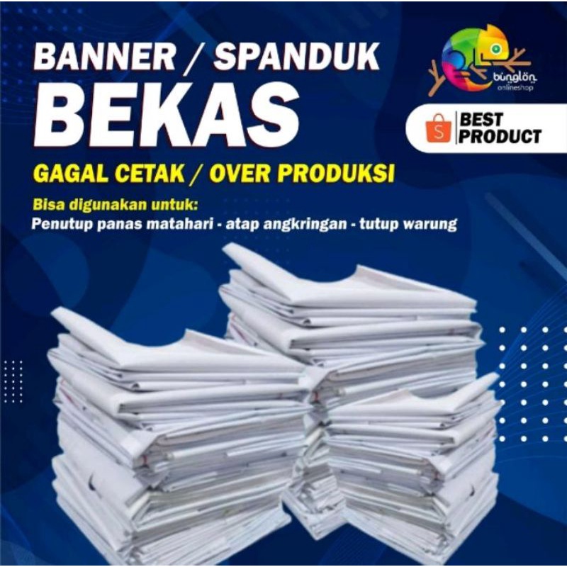 Jual Banner Spanduk flexy 4x5 m, POLOS bekas sisa produksi gagal cetak ...