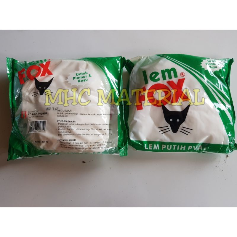Jual LEM PUTIH FOX 400g / LEM PUTIH FOX 1/2 KG / LEM FOX HIJAU / LEM ...