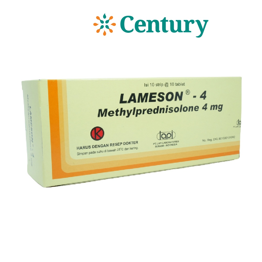 Jual LAMESON 4 MG 1 STRIP 10 TABLET/METHYLPREDNISOLONE/ANTI INFLAMASI ...