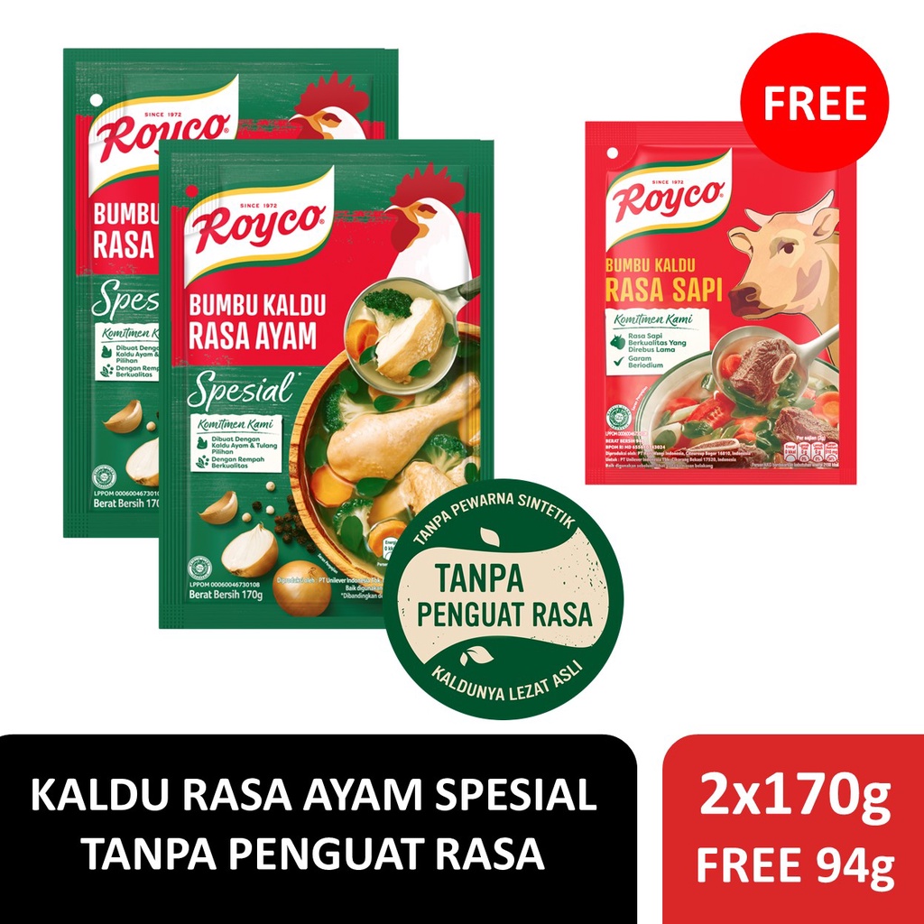 Jual Buy 2x ROYCO BUMBU KALDU AYAM SPESIAL 170G GRATIS ROYCO SAPI 94G | Shopee Indonesia