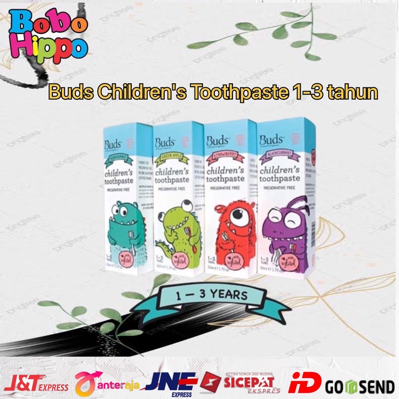 Jual Buds for Kids Children's Toothpaste with Fluoride (for 1-3 years ...