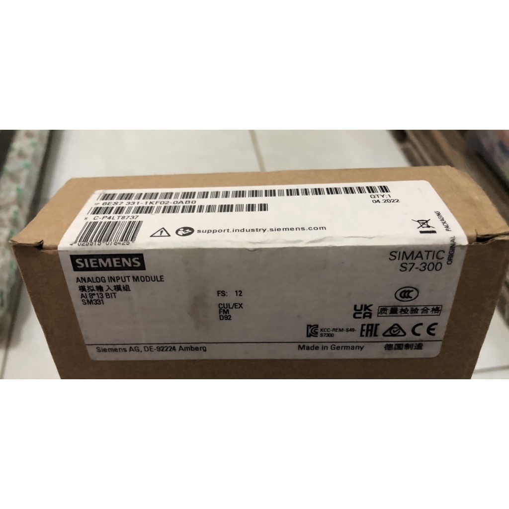 Jual Siemens Simatic S7 300 6es7 331 1kf02 0ab0 Analog Input Module Sm 331 Plc Ai 8x13 Bit Ori