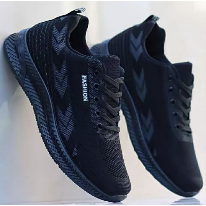 Jual Sepatu full black | sepatu full Hitam | sepatu running | sepatu ...