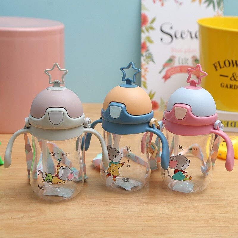 Jual BOTOL AIR MINUM CANGKIR BABY ANAK BINTANG PEGANGAN + +SEDOTAN+TALI UKURAN 380ml | Shopee ...