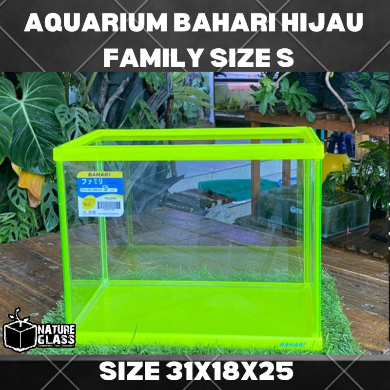 Jual Aquarium Akuarium Akrilik Kaca BAHARI S,M,L Hijau ikan Hias Reptil ...
