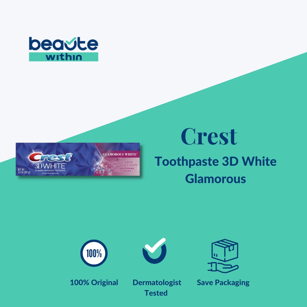 Jual Crest Toothpaste 3D White Glamorous White Radiant Mint Whitening ...