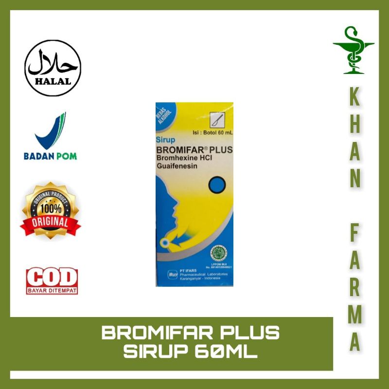 Jual BROMIFAR PLUS SIRUP OBAT BATUK BERDAHAK DAN KERING 60ML | Shopee ...