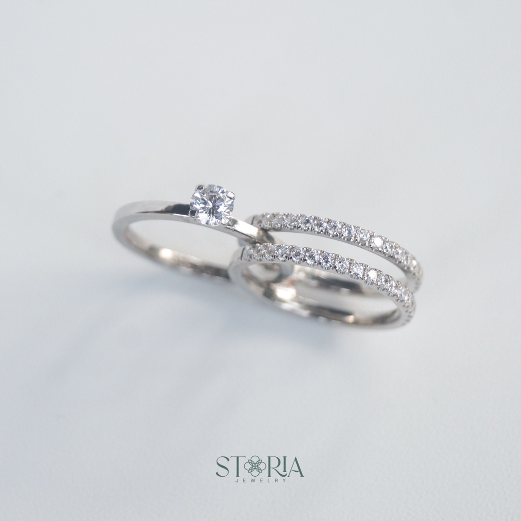 Jual Cincin Kawin Couple Perak Sterling Silver 925 SS-86 Nikah Tunangan ...