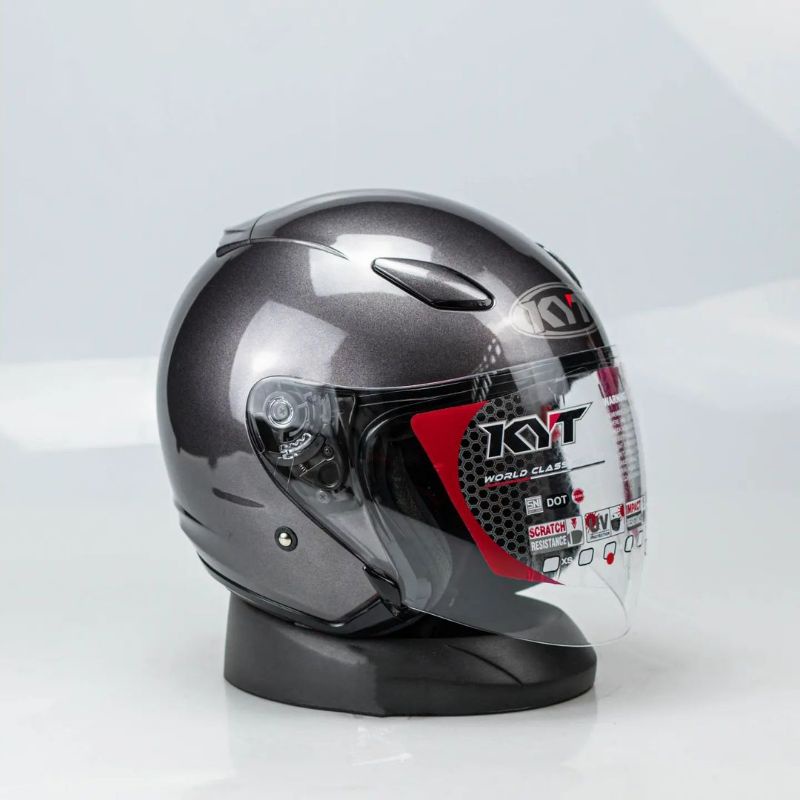 Jual HELM KYT DJ MAXI GUNMETAL ORI HELM DOUBLE VISOR DJMAXI GUN METAL ...