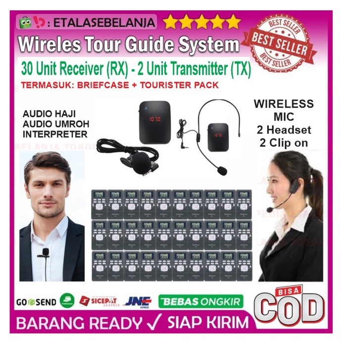 Jual WIRELESS TOUR GUIDE SYSTEM 30CH - 30RX - 2TX - PROMICK TGS-SERIES ...