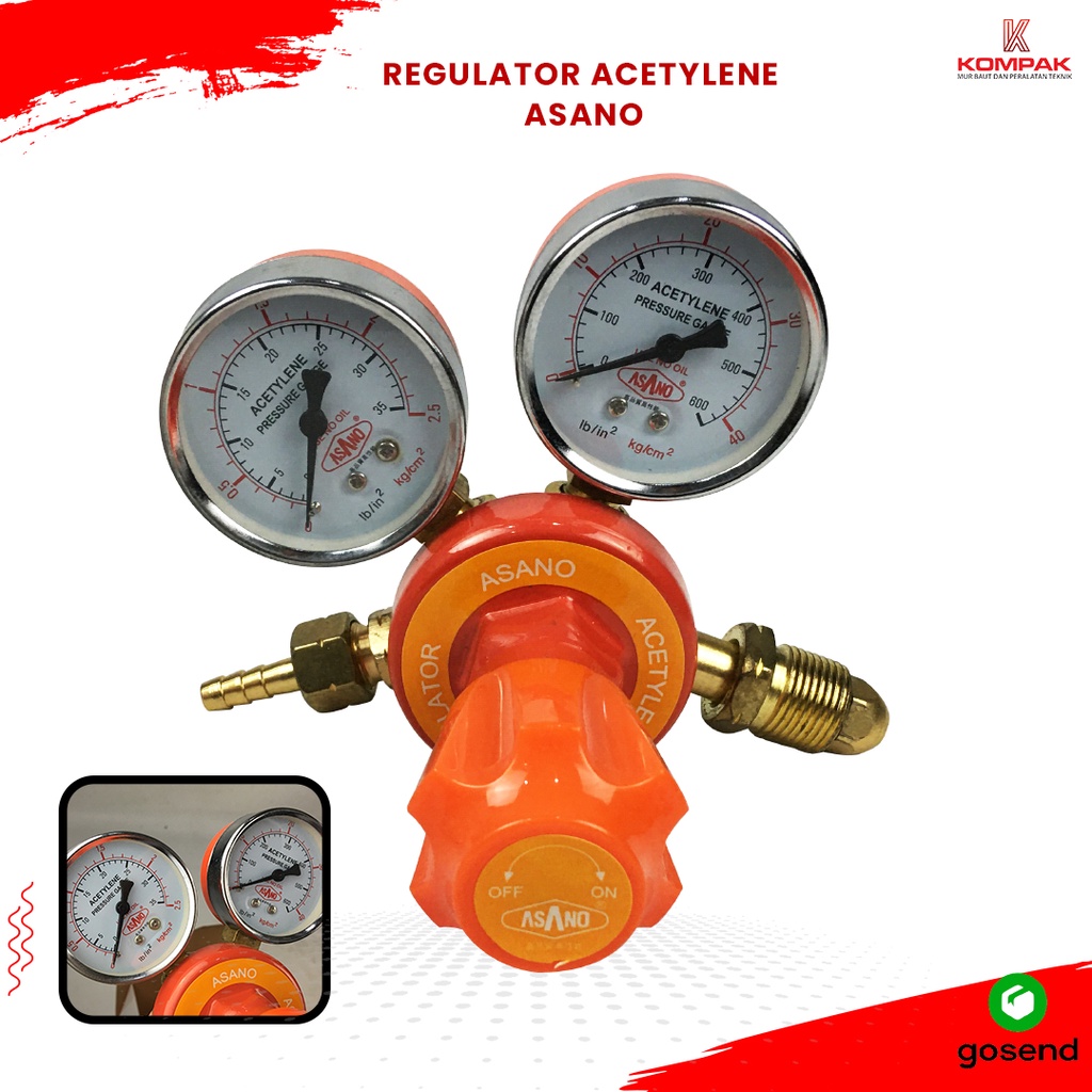 Jual REGULATOR LAS ACETYLENE ASANO / REGULATOR ACETYLENE / ASETILIN ...