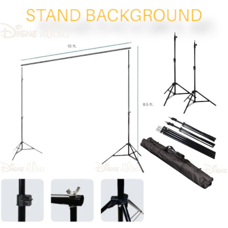 Jual STAND BACKGROUND FOTO STUDIO 1 BAR BACKDROP TRIPOD FOTO KAIN LAYAR ...