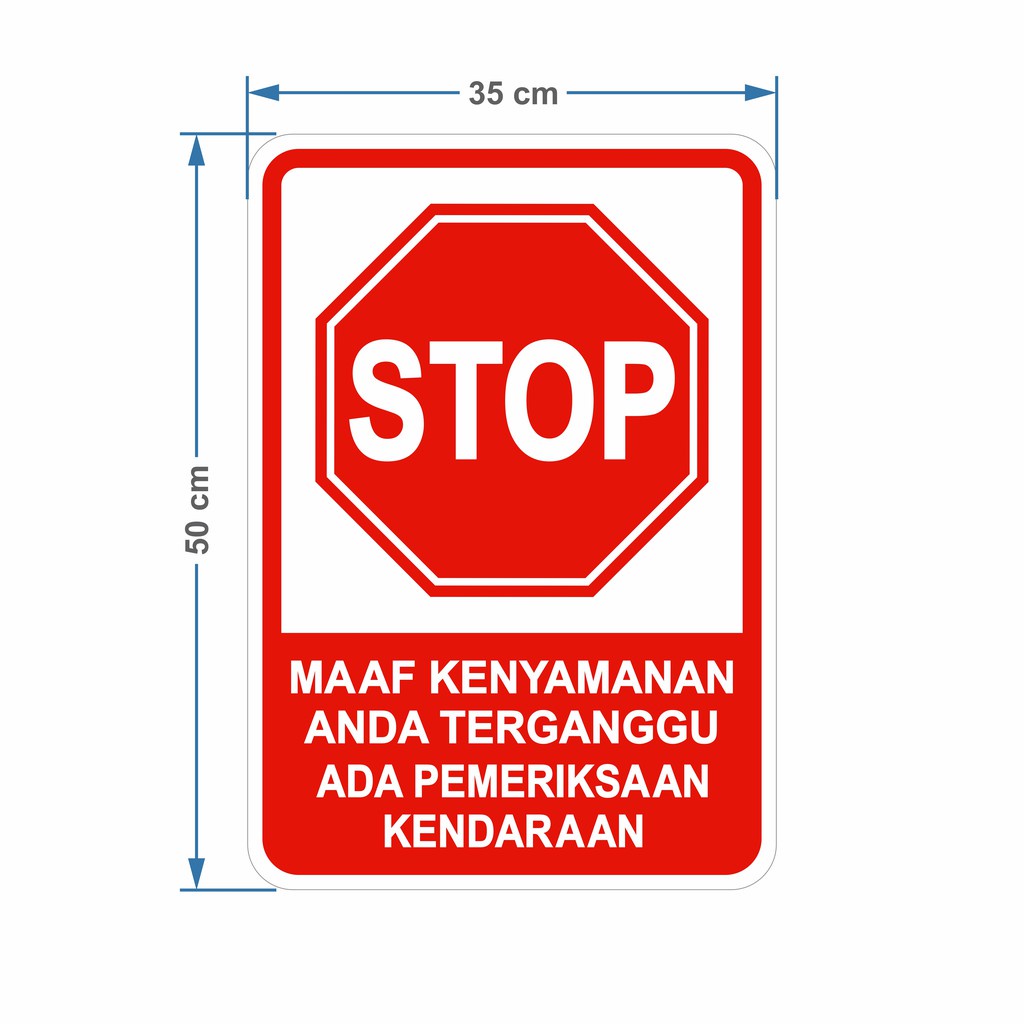 Jual STIKER RAMBU STOP Maaf kenyamanan anda terganggu Bahan REFLEKTIF | Shopee Indonesia