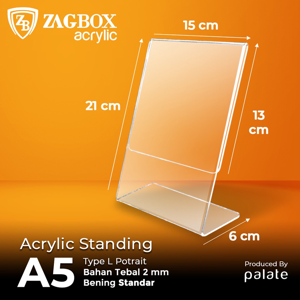 Jual Acrylic Tent Holder / Akrilik Tent Card A5 L Portrait 2mm ...