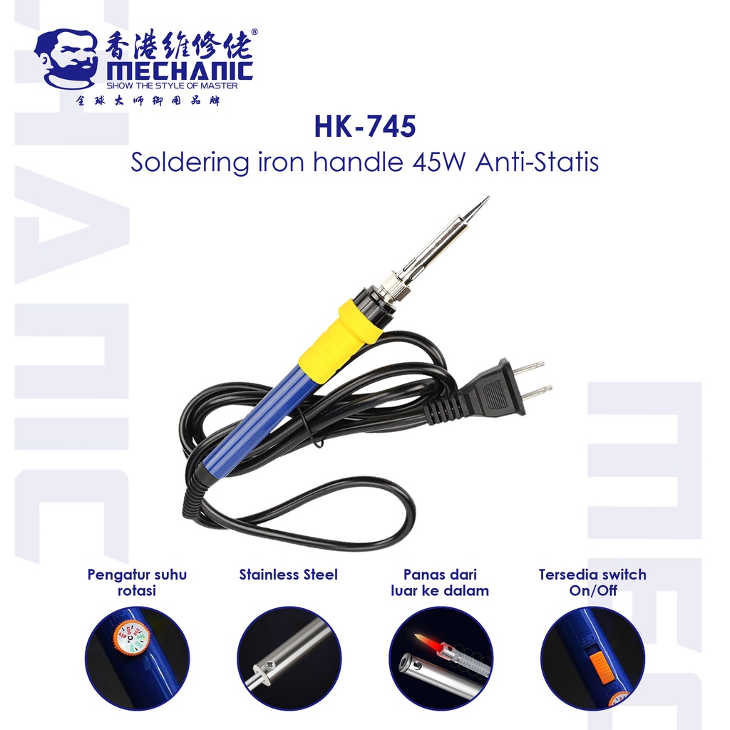 Jual MECHANIC HK-761 Solder Tangan 60W Temperature Wheel Original | Shopee Indonesia