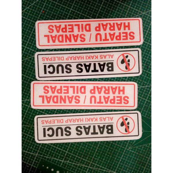 Jual sign in batas suci sepatu dilepas toilet lepas sandal | Shopee ...