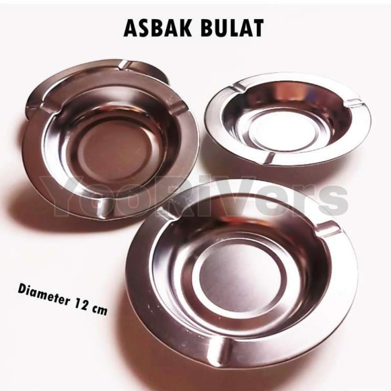 Jual ASBAK STAINLESS ASBAK ROKOK BESI ASBAK ROKOK BULAT MURAH | Shopee ...