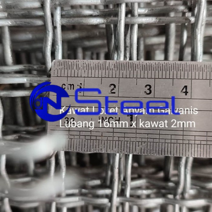 Jual Kawat Loket Anyam Galvanis Lubang 16mm x 16mm Kawat 2mm x 1m x 2m | Shopee Indonesia