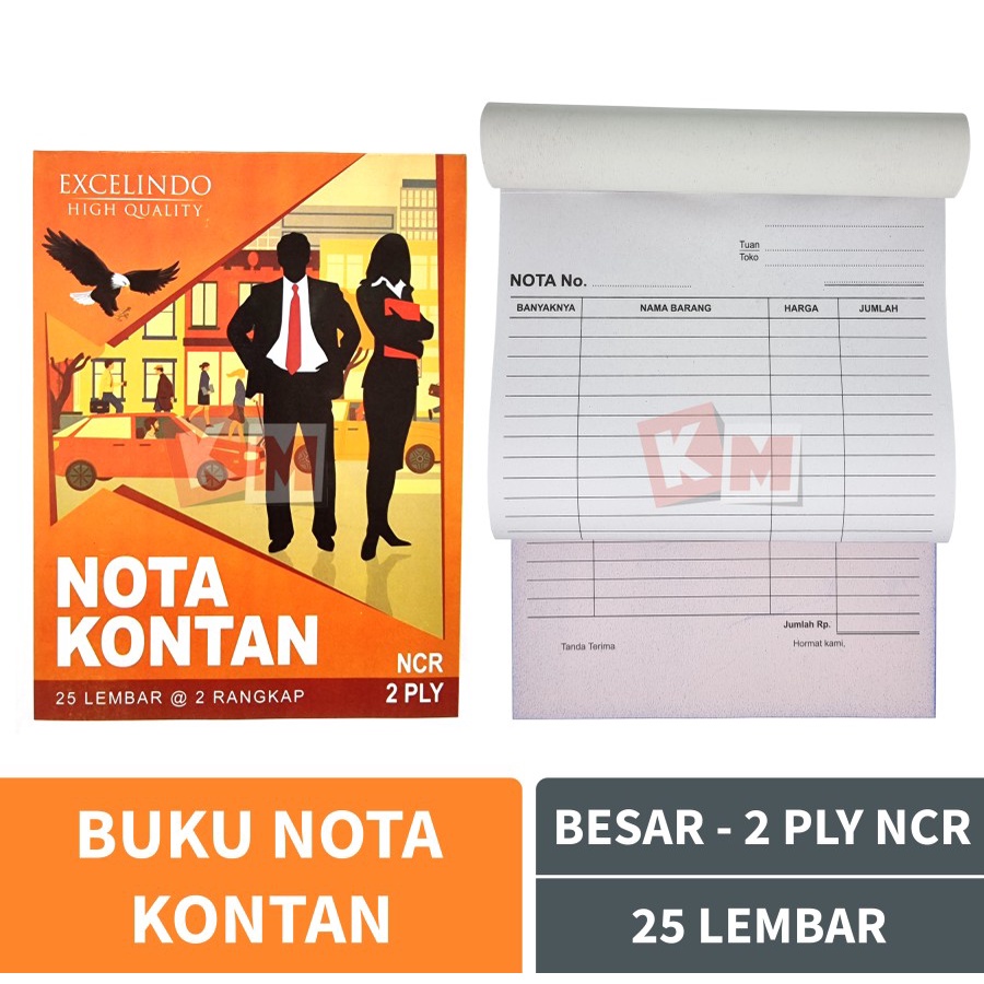 Jual Buku Nota Kontan Besar 2 Ply Rangkap Excelindo Isi 25 Lembar B2 ...