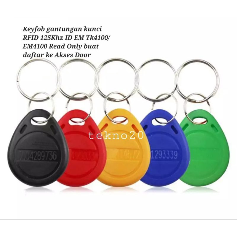 Jual Key Chain RFID 125 Khz ID EM Read Only Key fob RFID 125 Khz ...