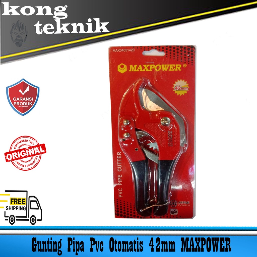 Jual MAXPOWER GUNTING PEMOTONG PIPA PVC - PIPE CUTTING PARALON 42 MM ...