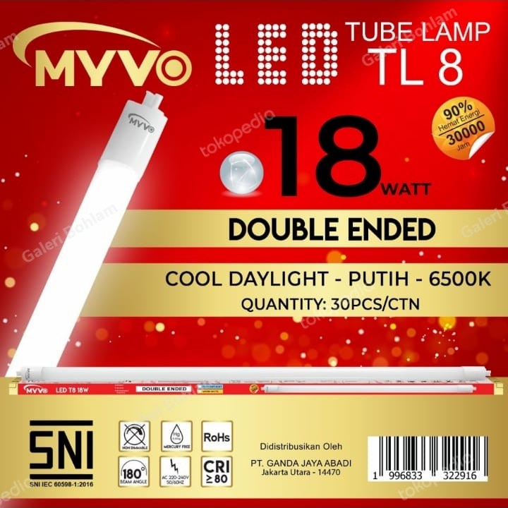 Jual Lampu TL LED T8 Tube Light 18W 120cm Putih | Shopee Indonesia