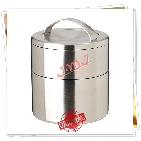 Jual Kotak tempat makan insulasi food container 2 susun stainless ikea ...