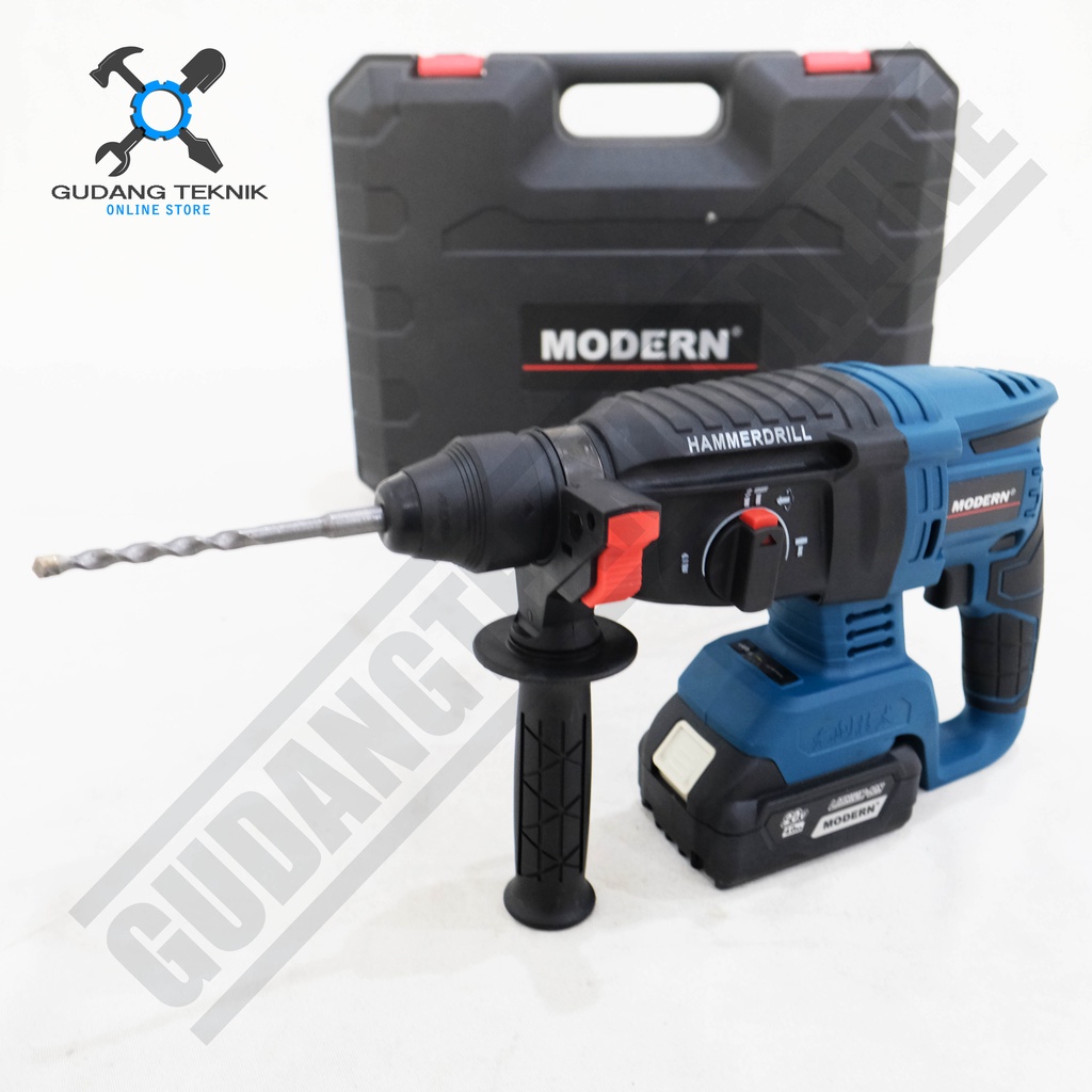 Jual MESIN BOR M100 MODERN Bobok Tembok Beton BATERAI 20V / CORDLESS ...