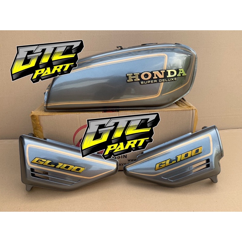 Jual Tangki gl 100 warna abu abu silver pres pabrik set bok aki gl 100 ...