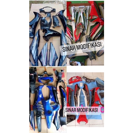 Jual Full body supra x 125 lama 2005-2006 warna hitam/merah/biru ...