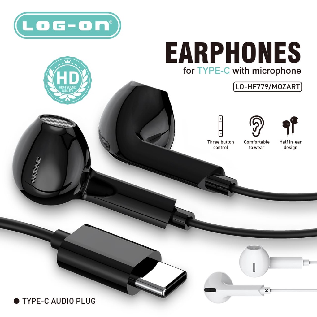Jual LOG ON HEADSET TYPE C MOZART LO-HF779 HANDSFREE-GARANSI RESMI ...