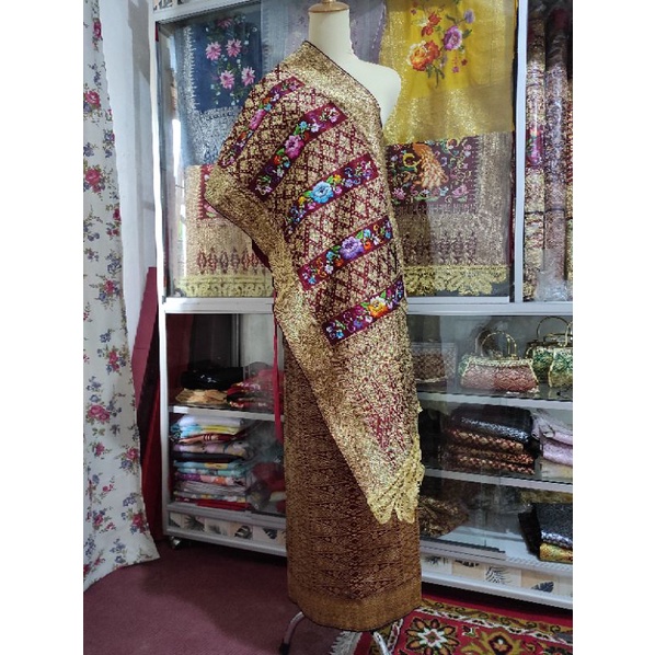 Jual songket pandai sikek / songket padang / songket minang, selendang ...