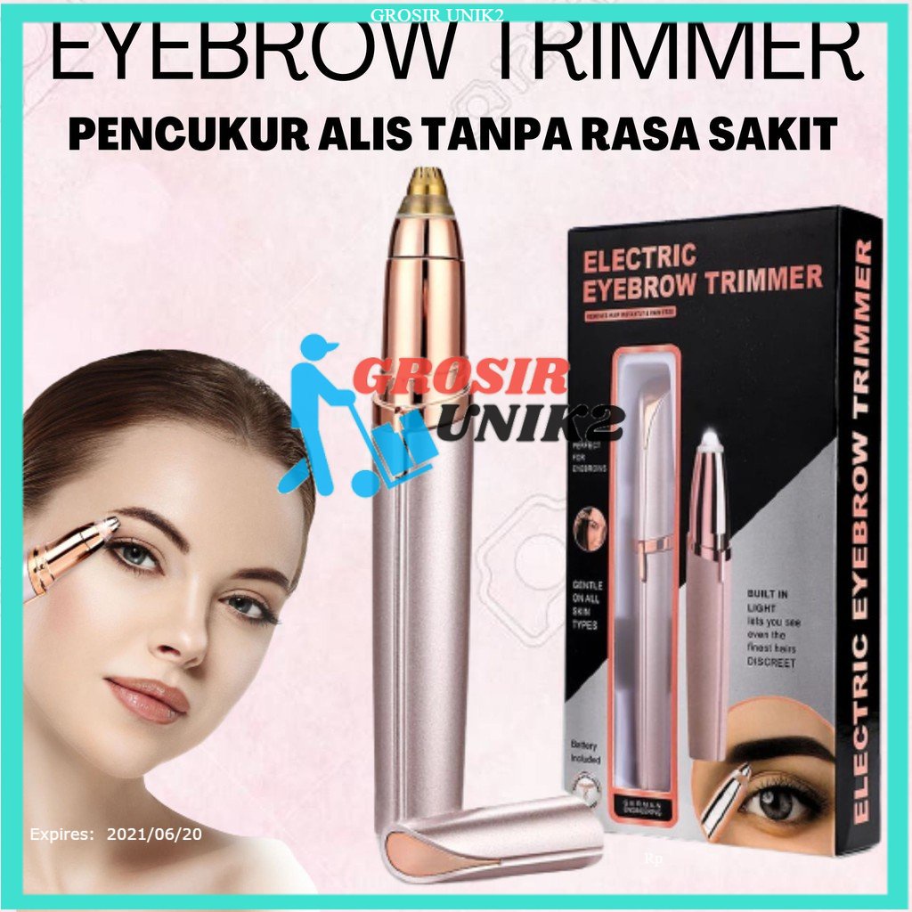 Jual Alat Cukuran Pencukur Flawless Brows Cukuran Alis Elektrik Tanpa ...
