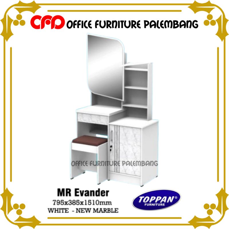 Jual meja rias toppan EVANDER dressing table kaca cermin rias marble ...