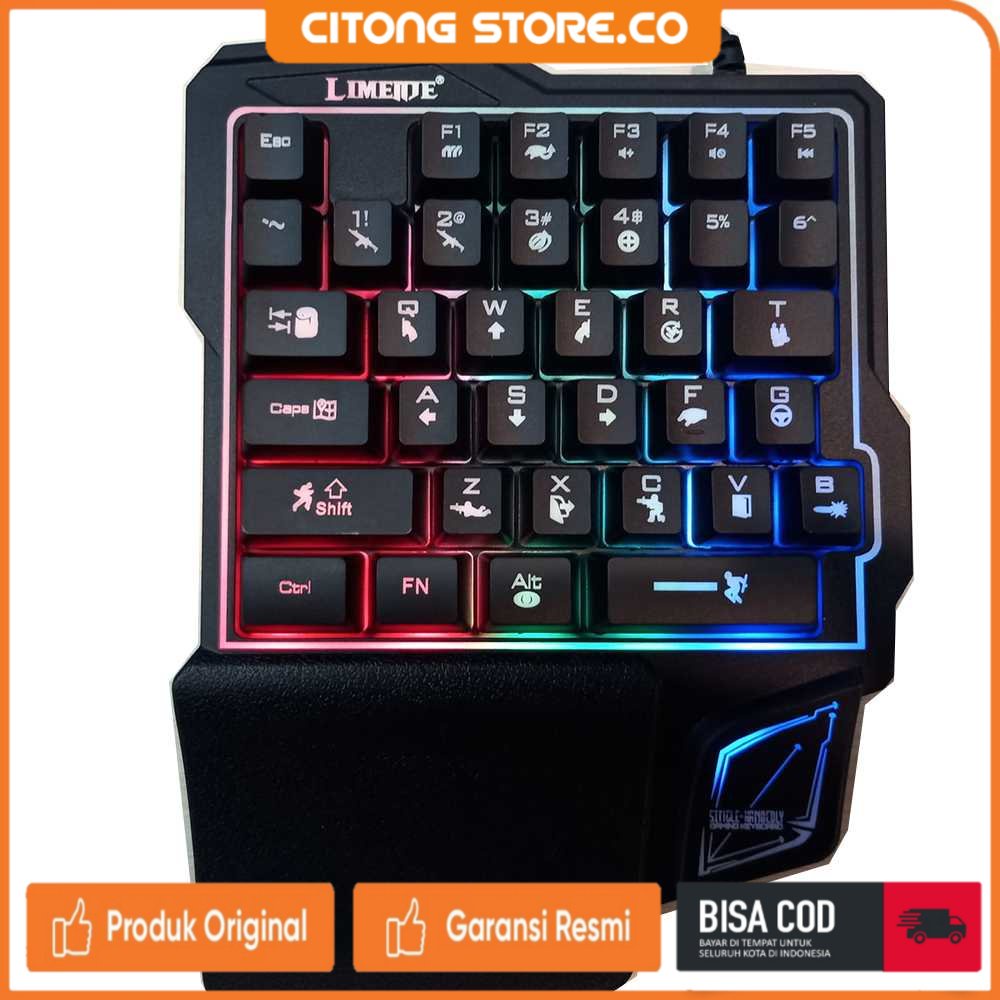 Jual Keyboard Gaming Mechanical Keyboard mouse LIMEIDE Single Hand ...
