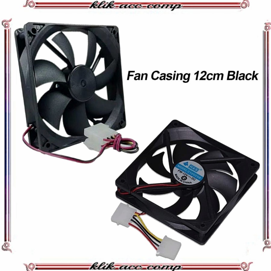Jual Fan casing 12 cm Hitam / cooler 12 cm / fan cpu / cooler PC ...