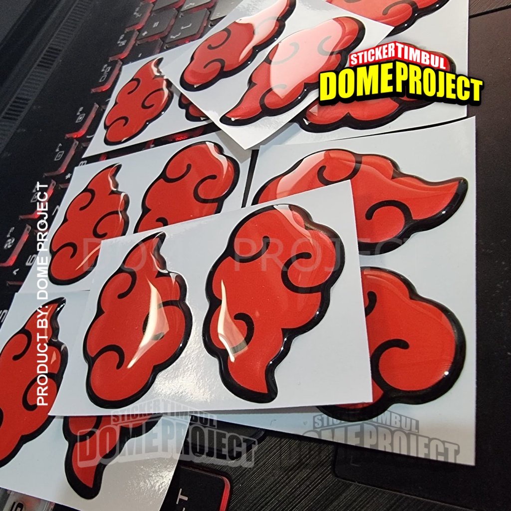 Jual Stiker Anime Naruto Akatsuki Resin Timbul Lentur 1 Set | Shopee ...
