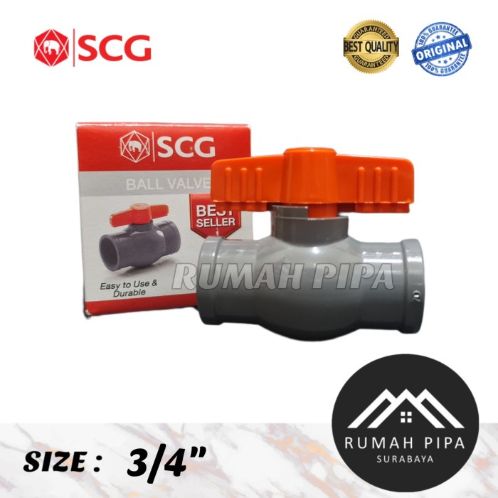 Jual Ball Valve 3/4" / Stop Kran 3/4" PVC - SCG | Shopee Indonesia