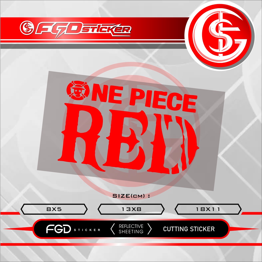 Jual Cutting Sticker One Piece Red | Shopee Indonesia