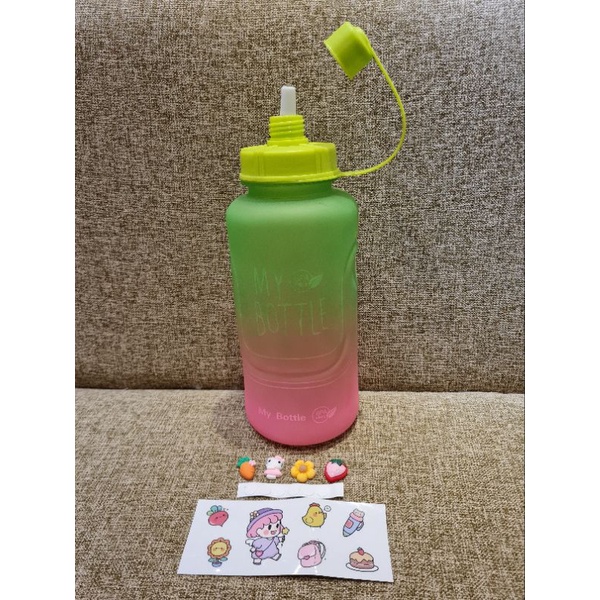 Jual Botol Minum Jumbo Rainbow Gradiasi 2 liter Viral | Shopee Indonesia