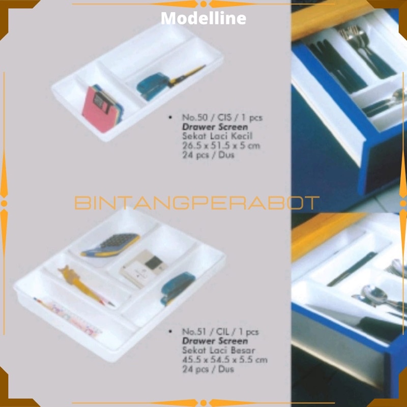 Jual Modelline Rak Sendok Sekat Laci Kecil CIS / Rak Sendok Garpu Sekat ...