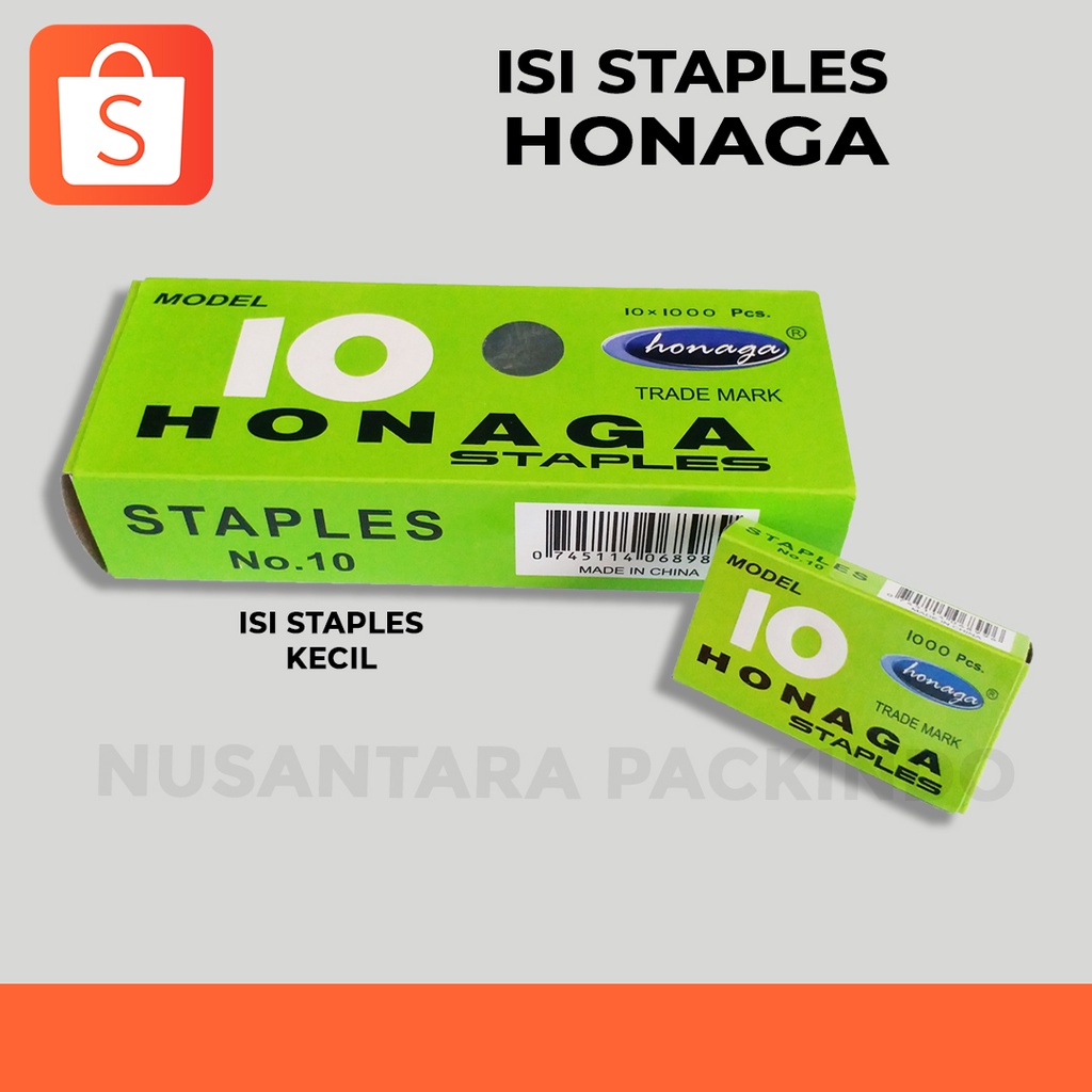Jual Isi Staples Kecil Honaga No 10 Isi 10 Pack | Shopee Indonesia
