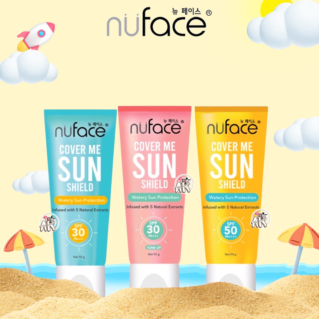 Jual NUFACE SUNSCREEN SUN SHIELD COVER ME SERIES ( SPF 50 / SPF 30 ...