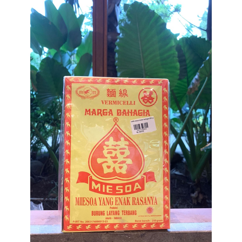 Jual Misua / Misoa / Mee Suah Kotak Bahagia 250 gr / Marga Bahagia ...