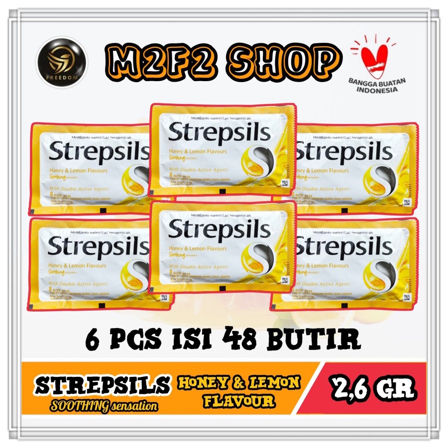 Jual Permen Strepsils Honey & Lemon Flavour Soothing isi 8 - 20,8 gr ...
