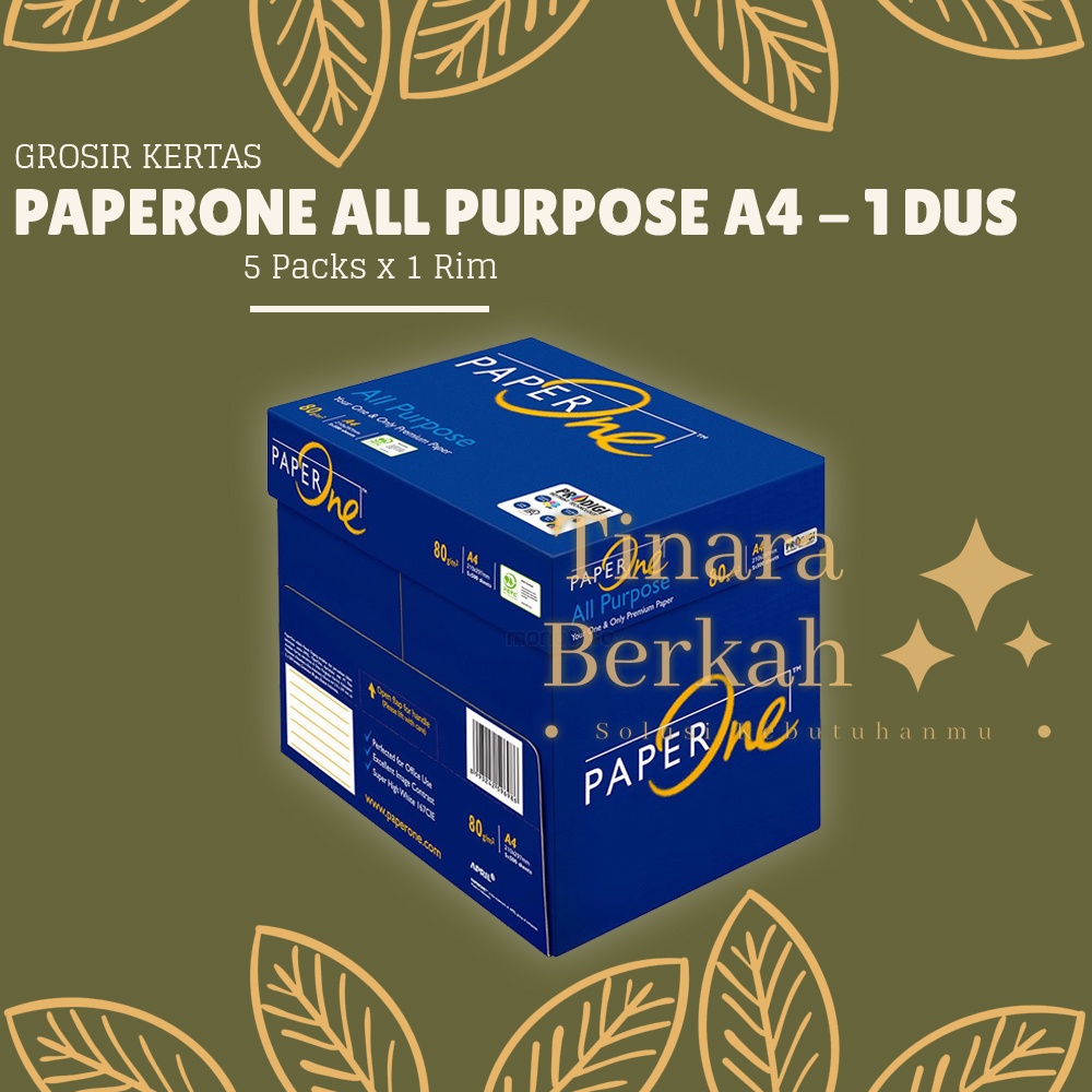 Jual Kertas HVS PAPER ONE All Purpose A4 85 GR GSM / Print PO PAPERONE ...