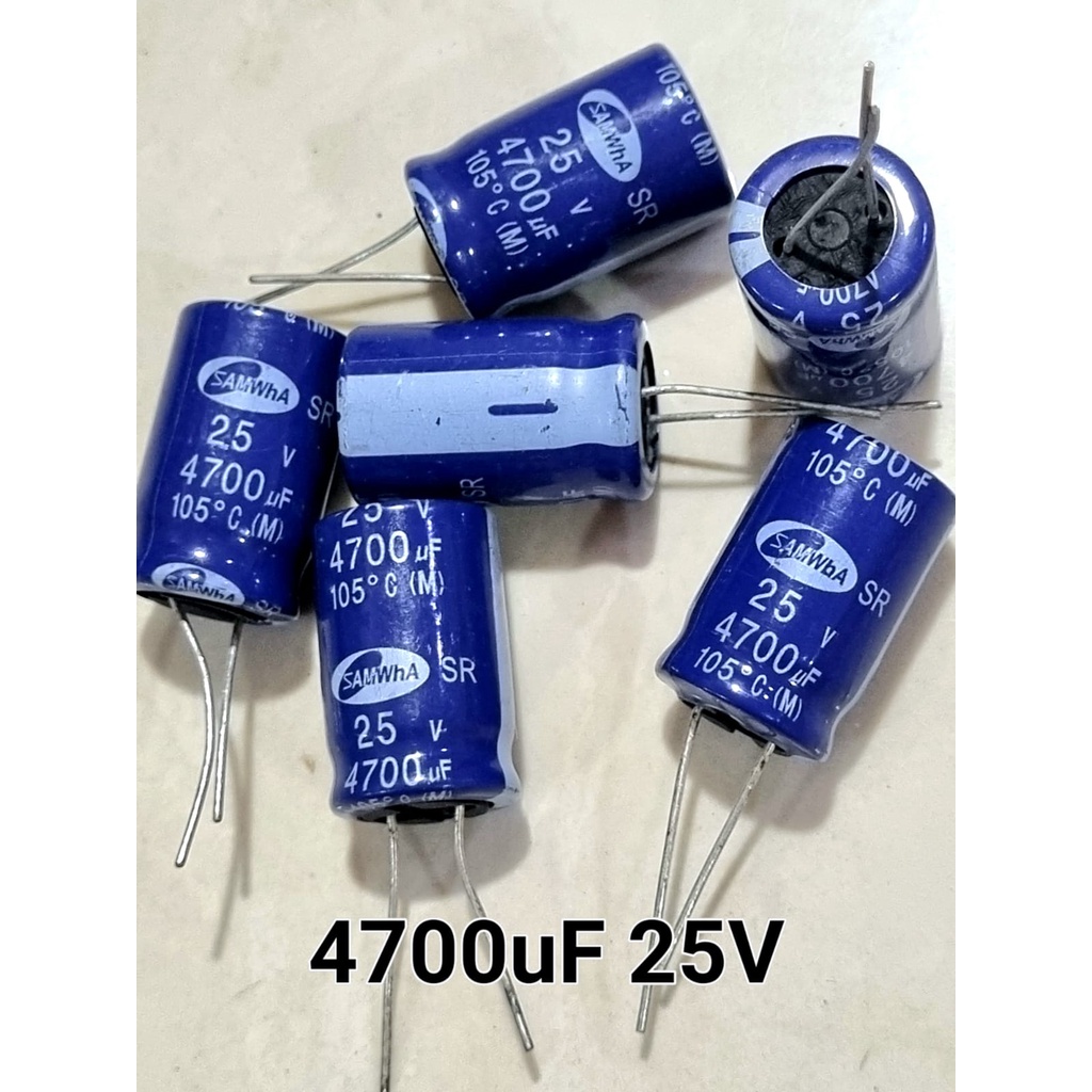 Jual Kapasitor Capacitor ELCO 4700uf 25v / 4700 uf 25 v / 4700uf/25v ...